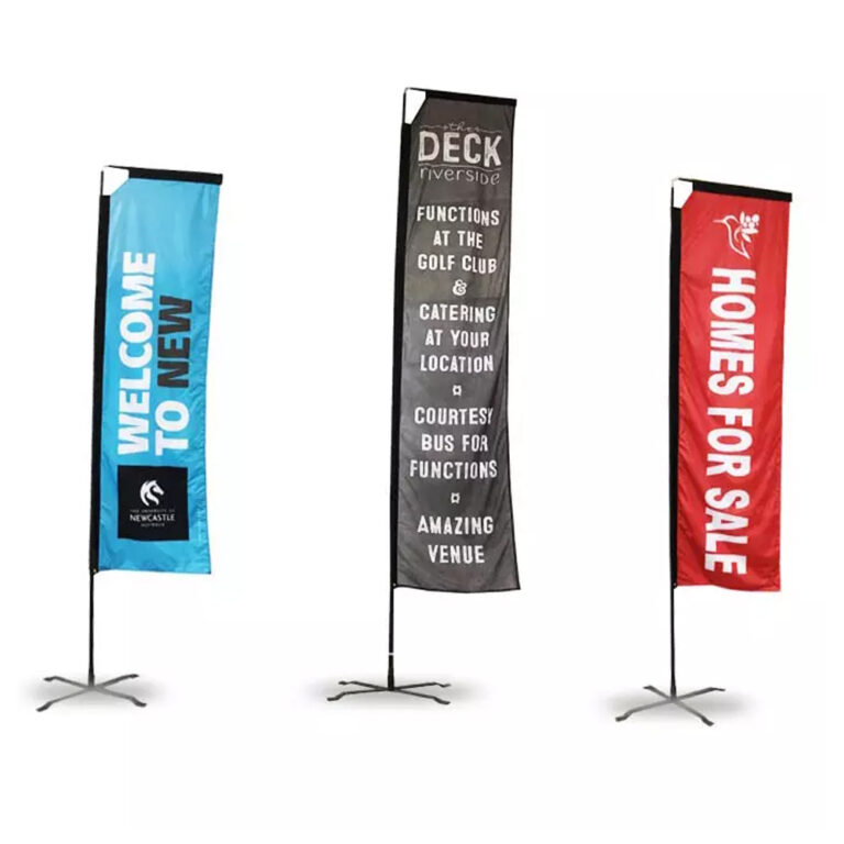 Outdoor Promotional Custom Rectangular Beach Flags Banners