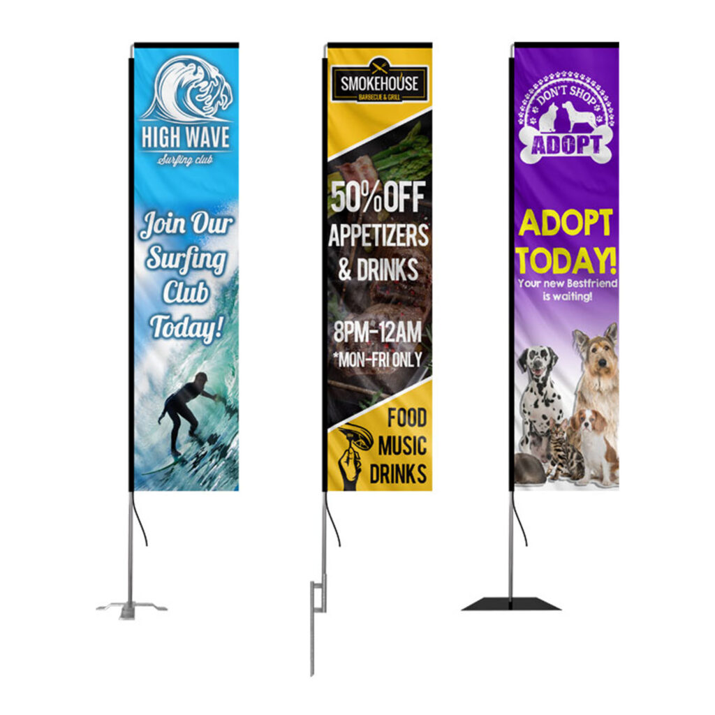 Rectangular Flags & Banners – Custom Beach Flags Factory