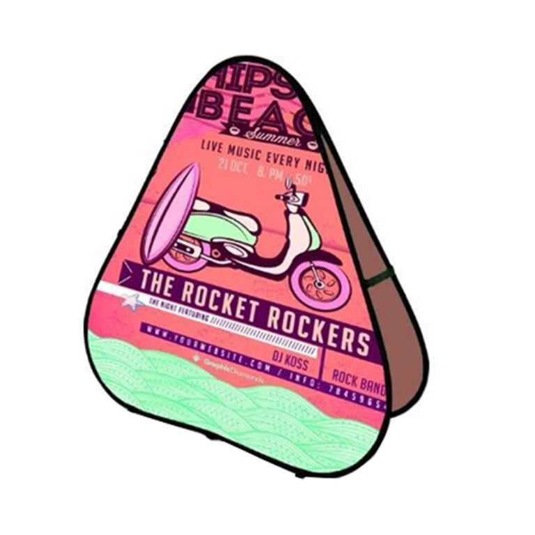 Personalized Triangle Pop Up Banners A-Frame Stand Display