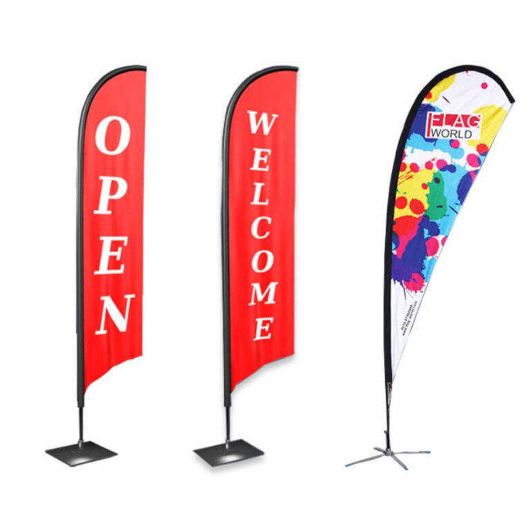 Custom Feather Flag Banners Advertising Beach Flag Wholesale